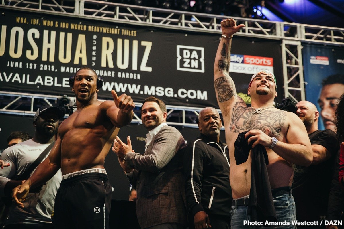 Anthony Joshua Vs. Andy Ruiz Jr. - Official Weights - Boxing News 24 Anthony Joshua Vs. Andy Ruiz Jr. - Official Weights - Boxing News 24