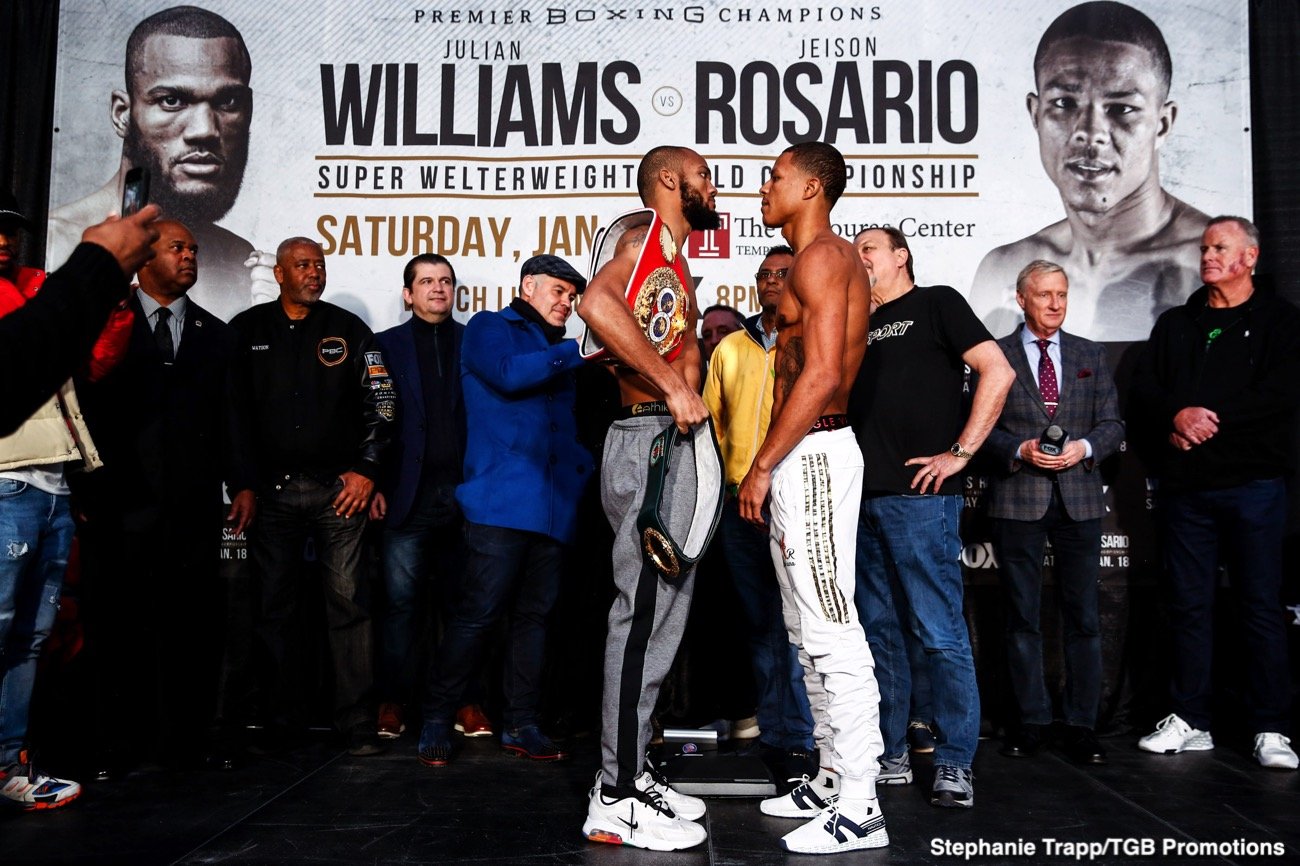 Julian Williams Vs. Jeison Rosario - Official Weights - Boxing News 24