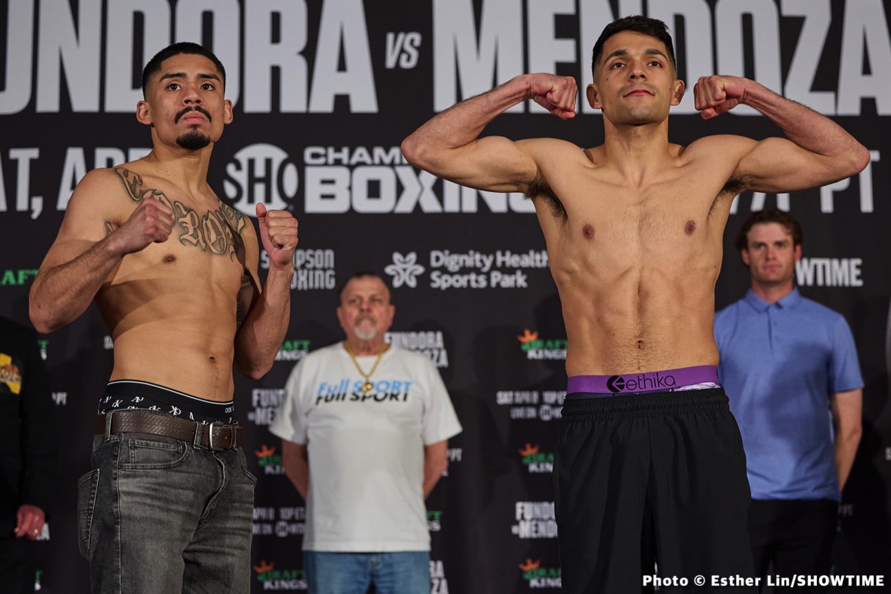 Sebastian Fundora 153.3 Vs. Brian Mendoza 153.5 - Weigh-in Results For Saturday On Showtime ...