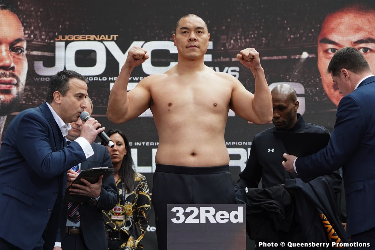 Weights: Joe Joyce 256 Vs. Zhilei Zhang 278 - LIVE On ESPN+ Today ... Weights: Joe Joyce 256 Vs. Zhilei Zhang 278 - LIVE On ESPN+ Today ...