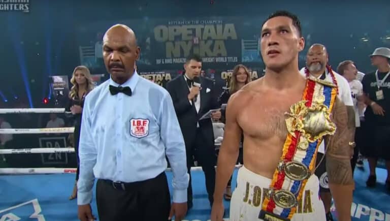 IBF Cruiser Champ Jai Opetaia KO’s David Nyika! - Boxing News 24