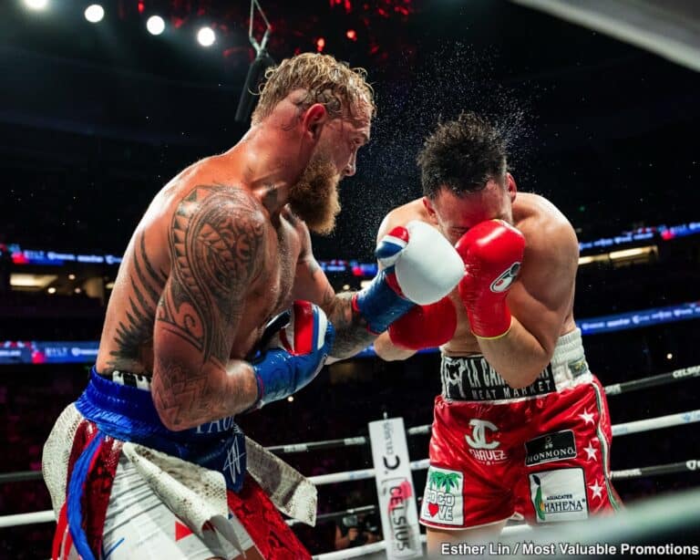 Tonight's Live Results: Jake Paul Vs. Julio Cesar Chavez Jr. - From Anaheim - Boxing News 24